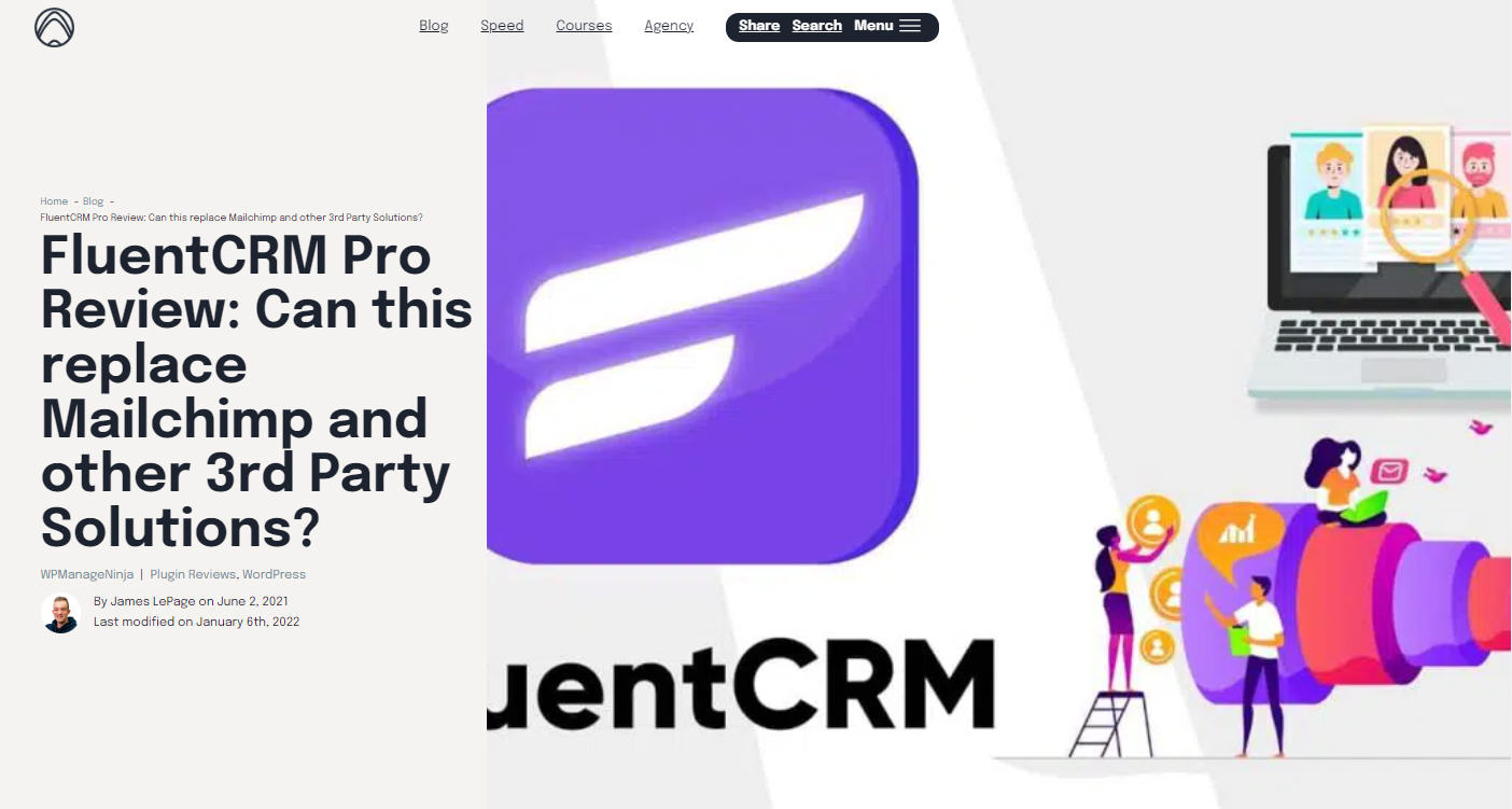[자동번역] FluentCRM Pro 리뷰: Mailchimp 및 기타 이메일 솔루션을 대체할 수 있습니까? - 최규문의 소셜코칭